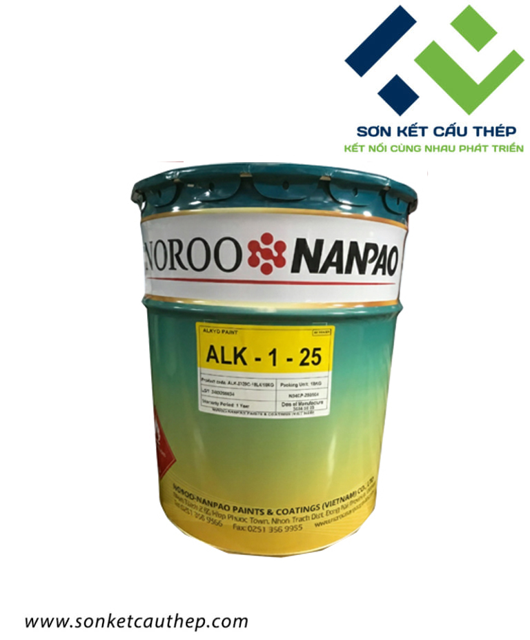 Sơn dầu Alkyd 1 thành phần Noroo Nanpao ALK - Tổng Kho Sơn Kết Cấu Thép